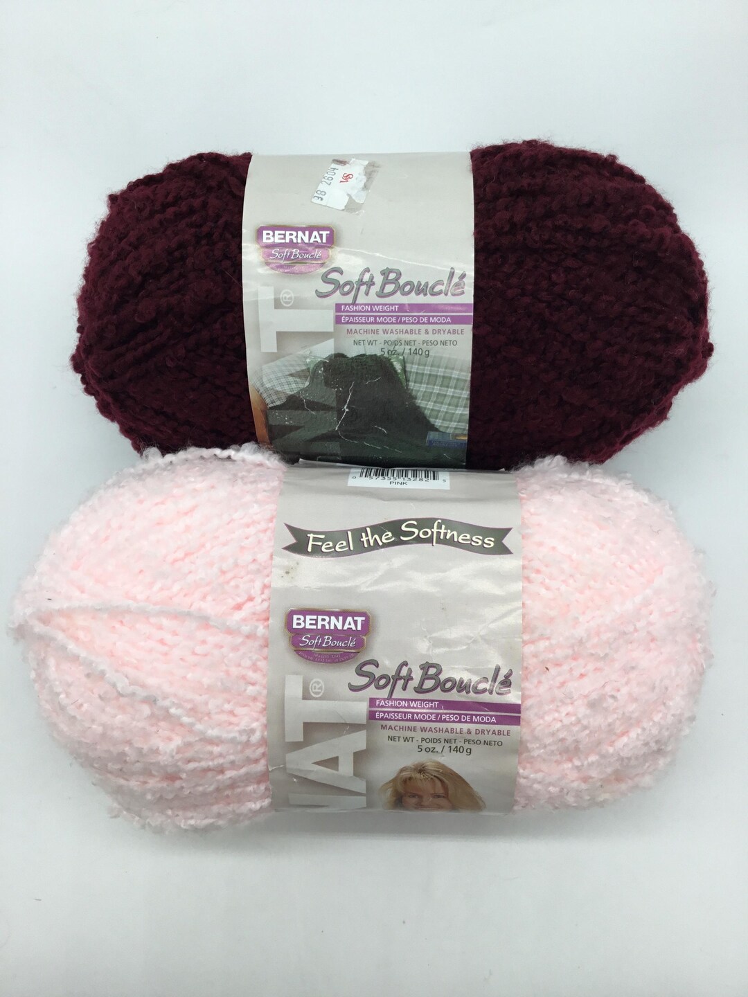 Bernat Soft Boucle Yarn, Rippled Yarn, Gentle Soft Acrylic/polyester ...