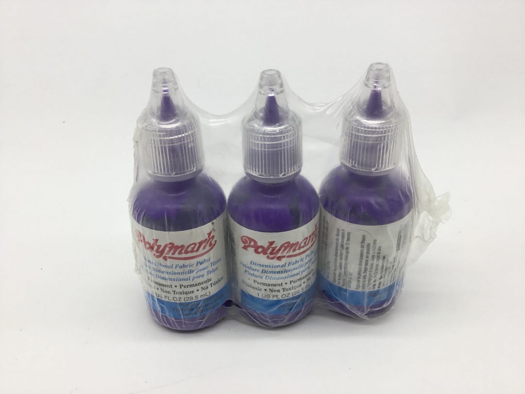 Polymark Dimensional Fabric Paint 3 Pack, Permanent Fabric Paint ...