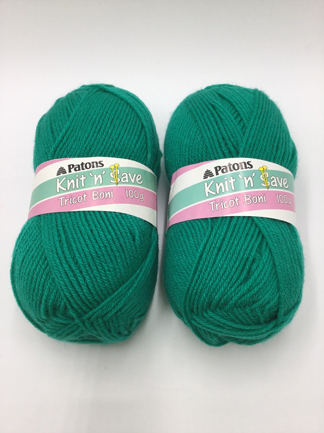 Patons Knit ‘n’ Save Yarn Set of 2 , 238yds/218m, Medium 4, Bright ...