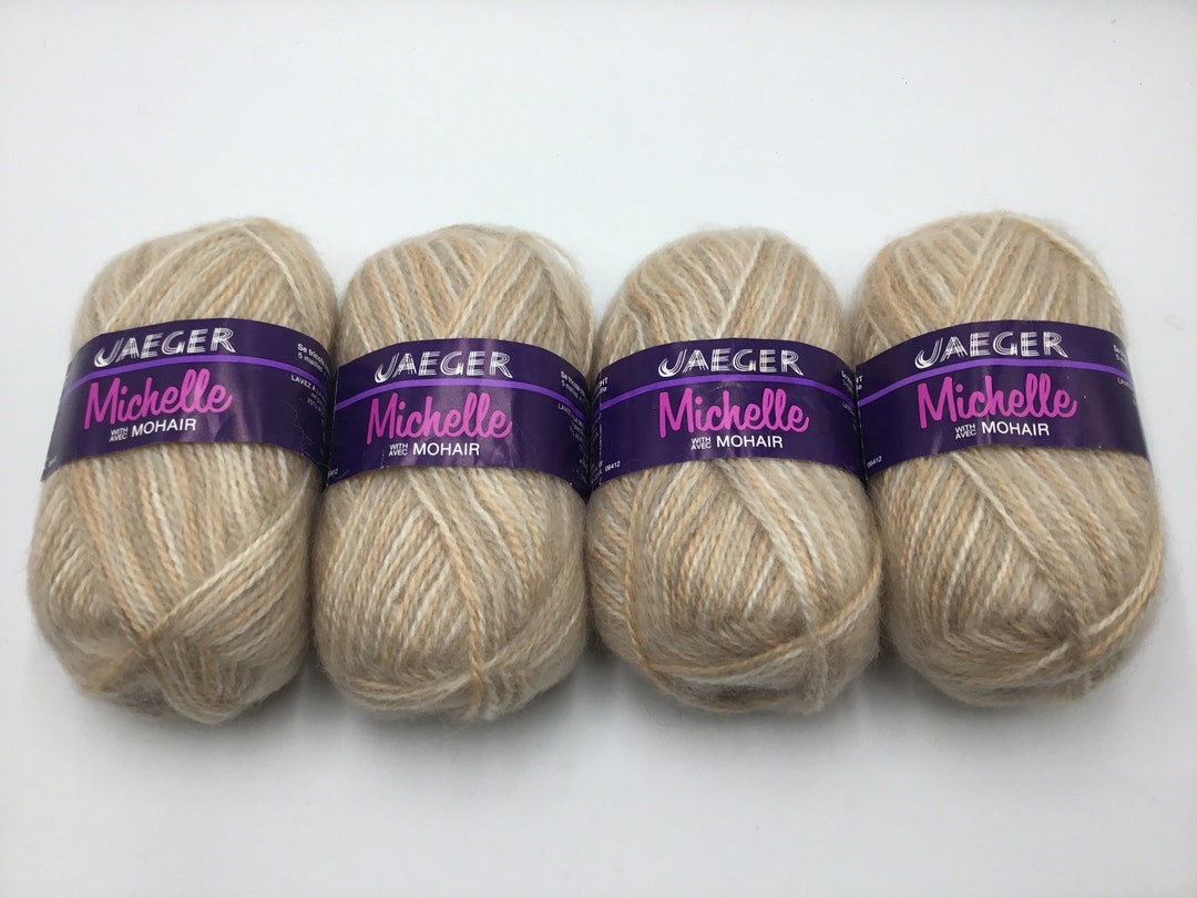 Jaeger Michelle Yarn Set of 4 With Mohair,knitting Worsted Weight ...