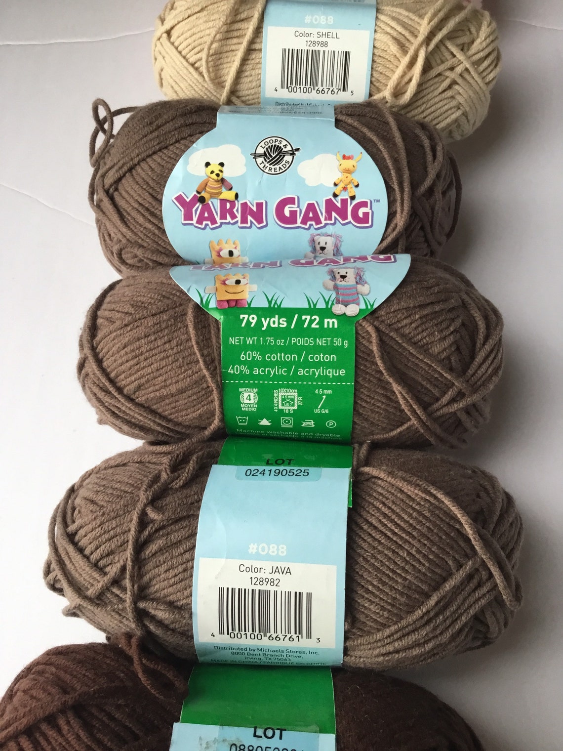 Loops & Threads Yarn Gang Yarn 79yds/72m Each Skein -7 Skein Set - Etsy