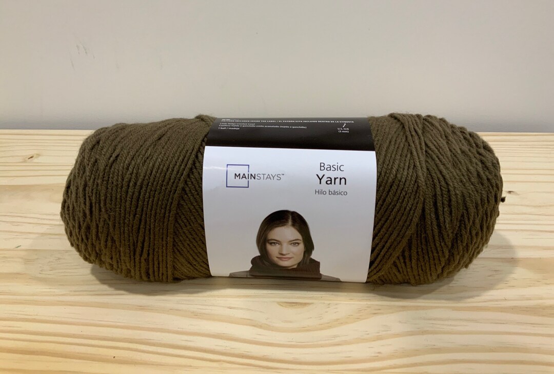 Mainstays Basic Yarn, Premium Yarn, 100% Acrylic 7oz / 198.4 G - Taupe ...