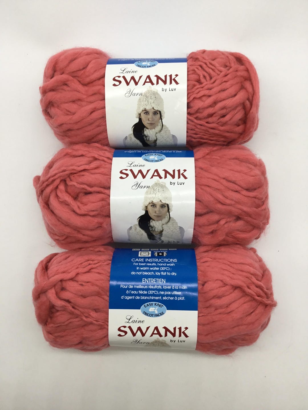 Easy Knit Swank Yarn,set of 3, Chunky,soft,warm,cozy Yarn,acrylic/wool ...