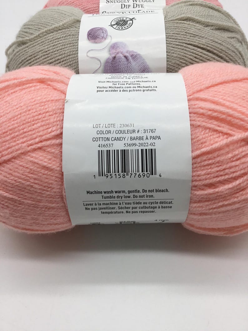 Loops & Threads Snuggly Wuggly Yarn, Light Three,446yds/408m ...