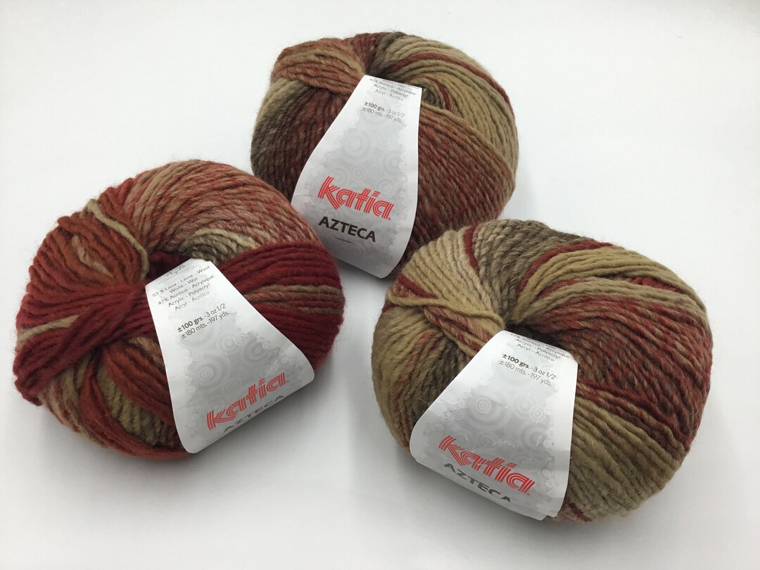 Katia Azteca Yarn, Super Soft Yarn, Acrylic/wool 180m/197yrds Color ...