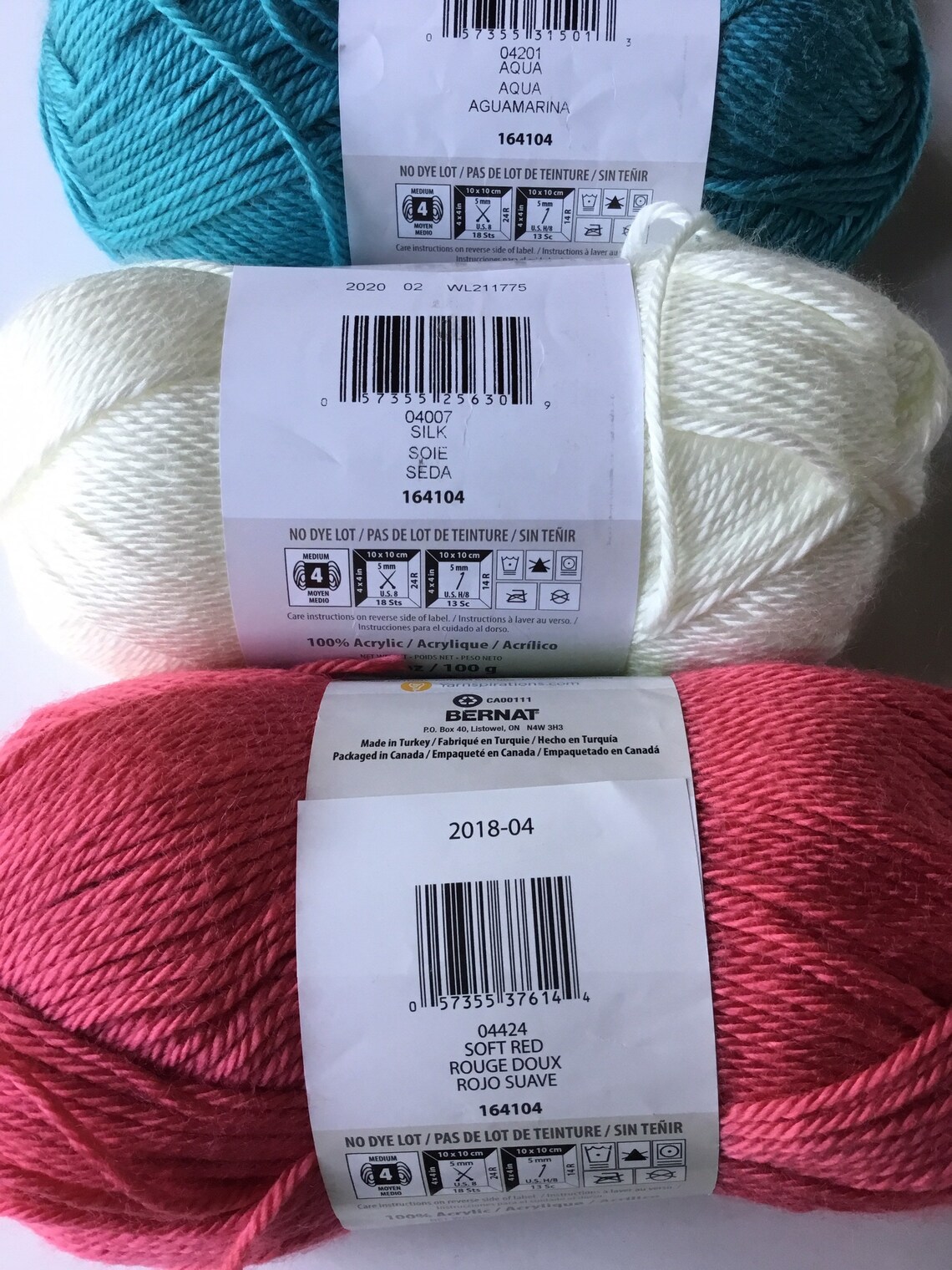Bernat Satin Worsted Weight Soft Lush Yarn 3.5 Oz/100g-200yds/182m ...