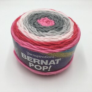 Bernat POP Self-striping Acrylic Yarn Medium4/ 280yds/256m/5oz/140g ...