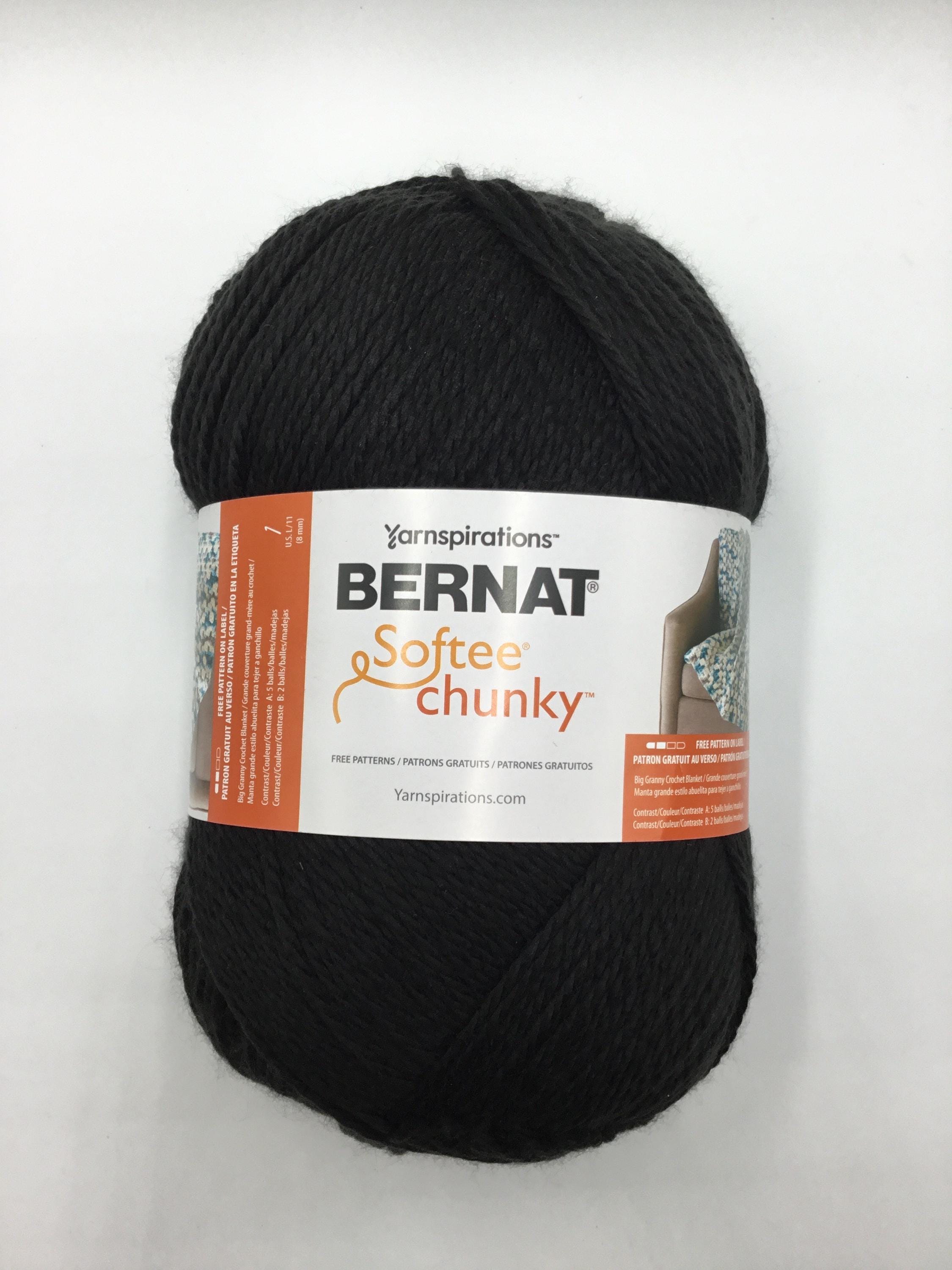Bernat Softee Chunky Yarn Extra Soft 14oz/400g, Bulky 5 - Black - Etsy