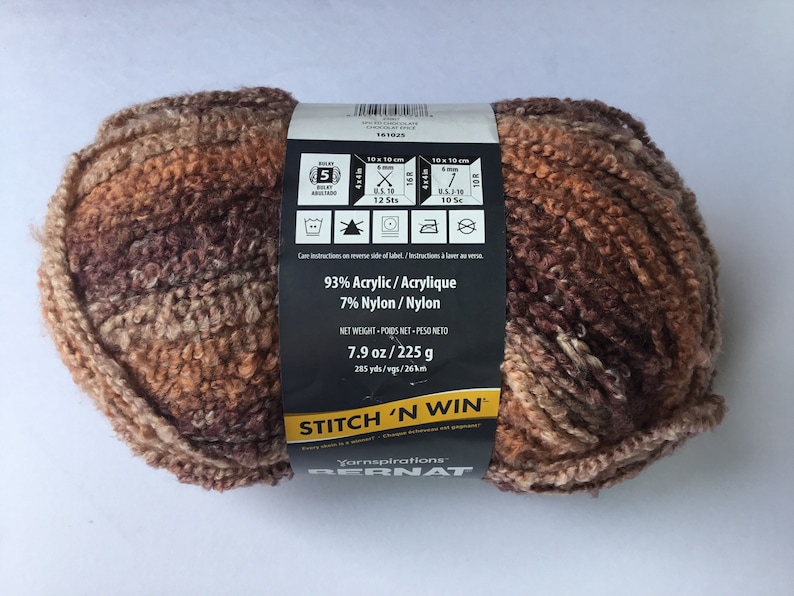Bernat Toasty Yarn 285yds/225g- Spiced Chocolate - Etsy
