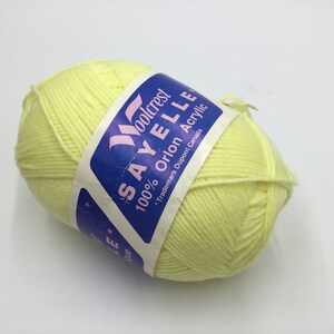 Woolcrest Sayelle Rare Vintage Yarn 200g Acrylic Yarn - Baby Yellow - Etsy