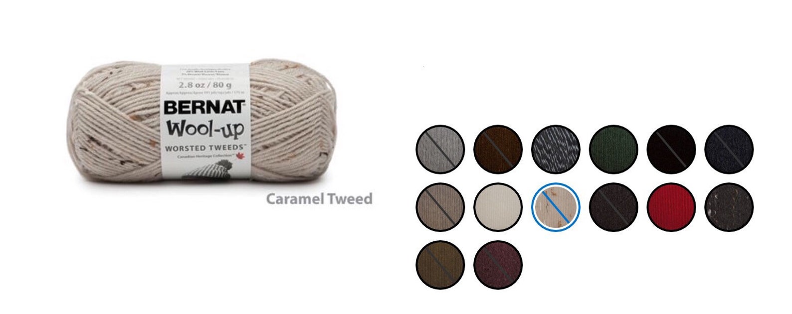 Bernat Wool up Worsted/worsted Tweeds Yarn, Mulitple Colours,100g ...