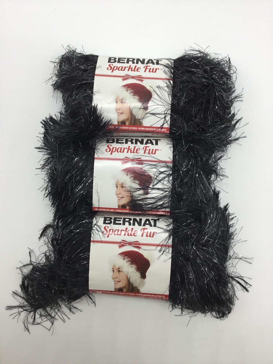 Bernat Sparkle Fur Set of 3, Fun Novelty,eyelash Fringe Yarn,crochet ...