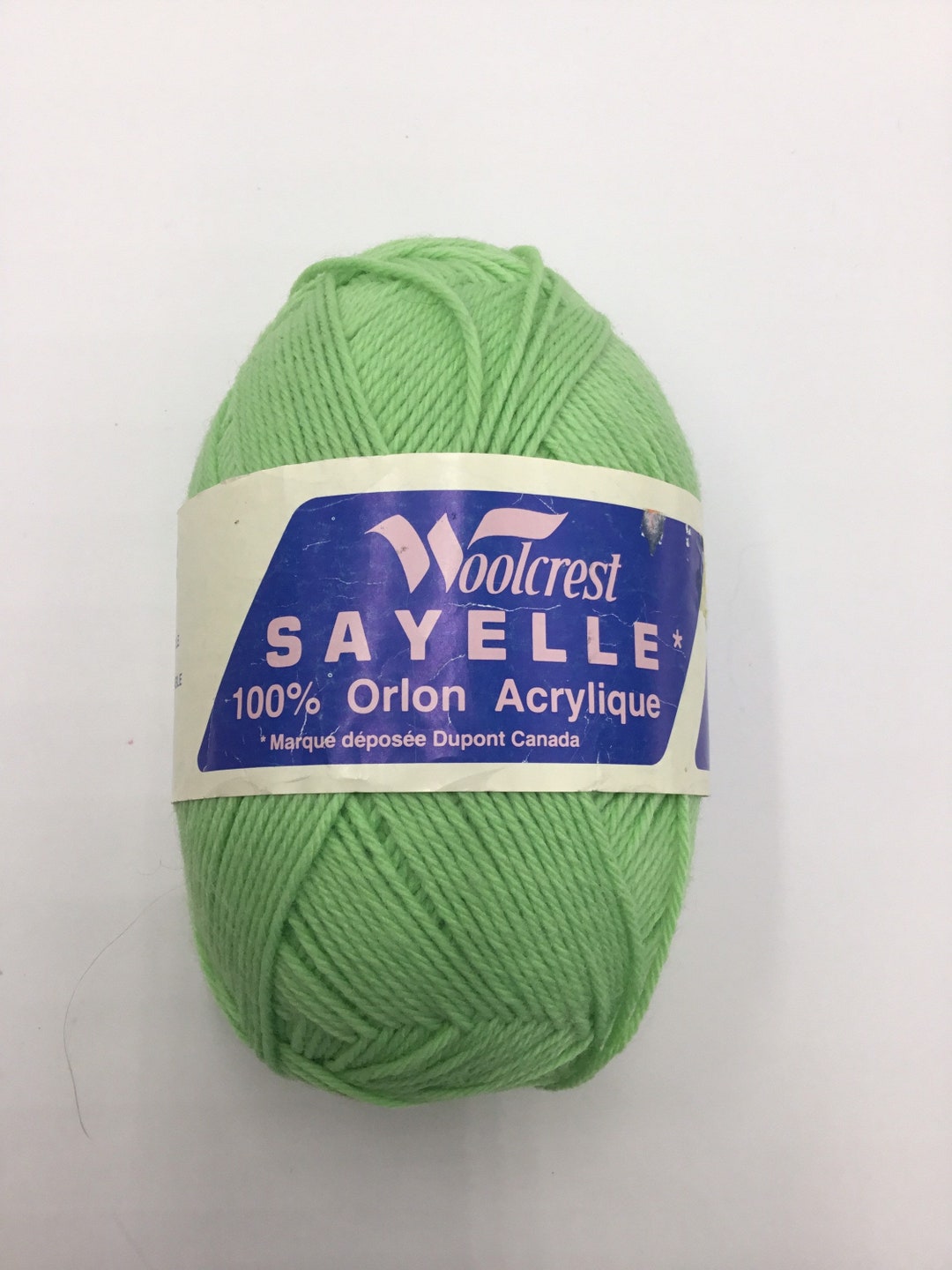 Woolcrest Sayelle Rare Vintage Yarn 200g Acrylic Yarn Light Green - Etsy