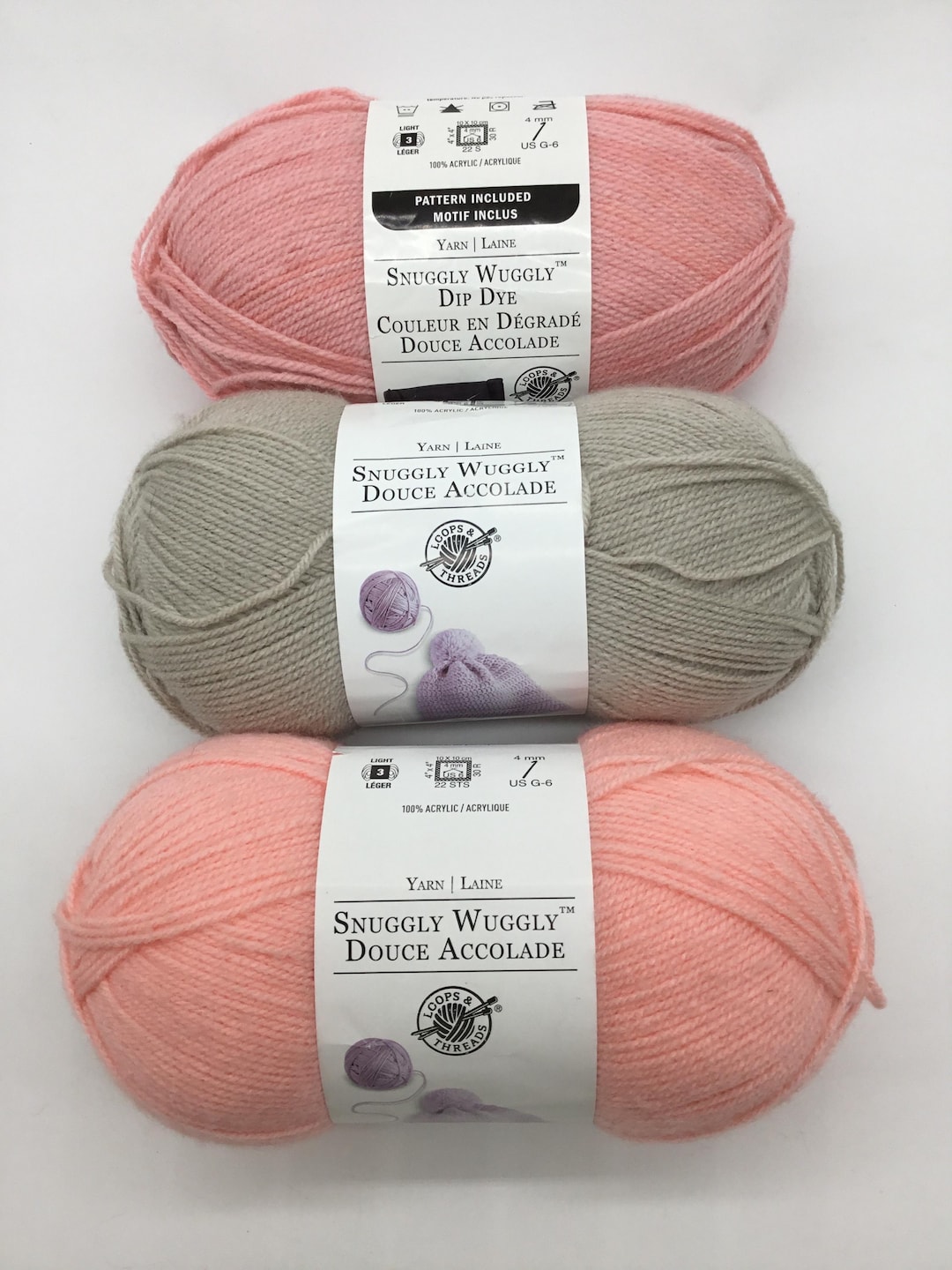 Loops & Threads Snuggly Wuggly Yarn, Light Three,446yds/408m ...