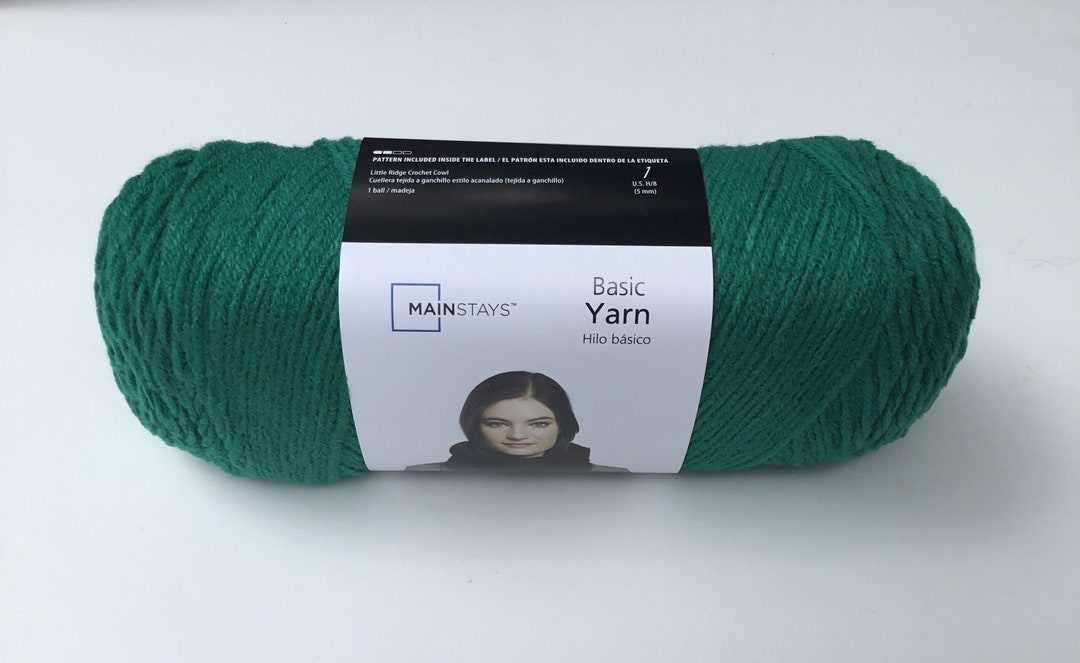 Mainstays Basic Yarn 100% Acrylic 7oz / 198.4 G - Evergreen - Etsy