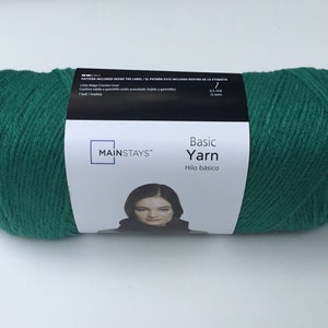 Mainstays Basic Yarn 100% Acrylic 7oz / 198.4 G - Evergreen - Etsy