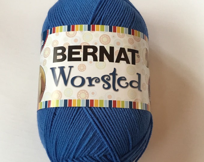 Bernat Worsted Great Value 400g / 14oz - Soft Royal Blue - Etsy