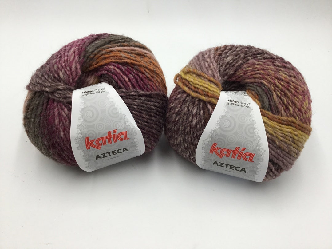 Katia Azteca Yarn, Acrylic/wool 180m/197yrds Color-7870 - Etsy