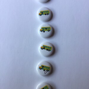 Buttonsyellow school bus buttons for | Etsy