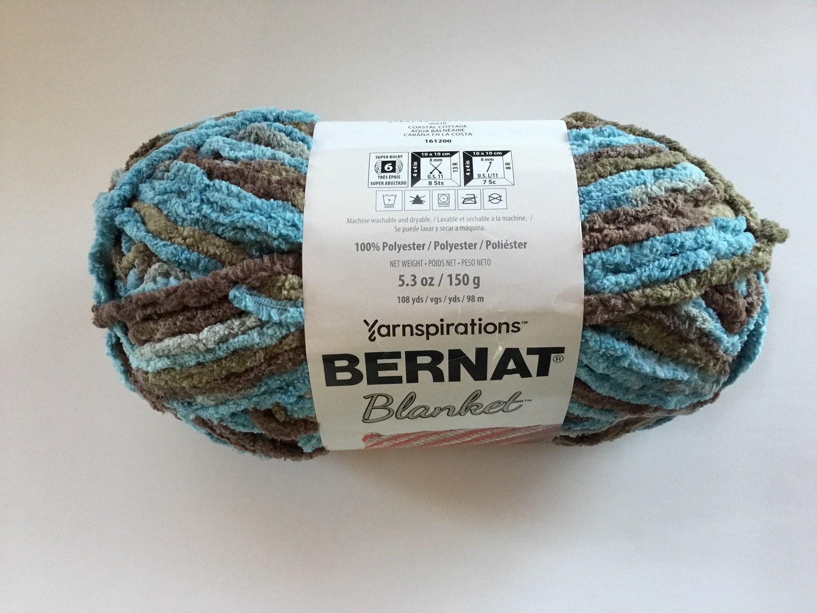 Bernat Blanket Soft Baby Yarn-super Bulky 6,soft Thick Yarn,5.3oz/150g ...