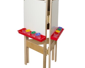 Chalkboard Easel Double Sided Adjustable Kid's Chalkboard | Etsy