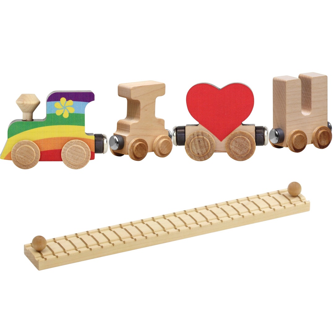 Valentine's Day Rainbow Train, I (heart) U, With Display Track - Etsy