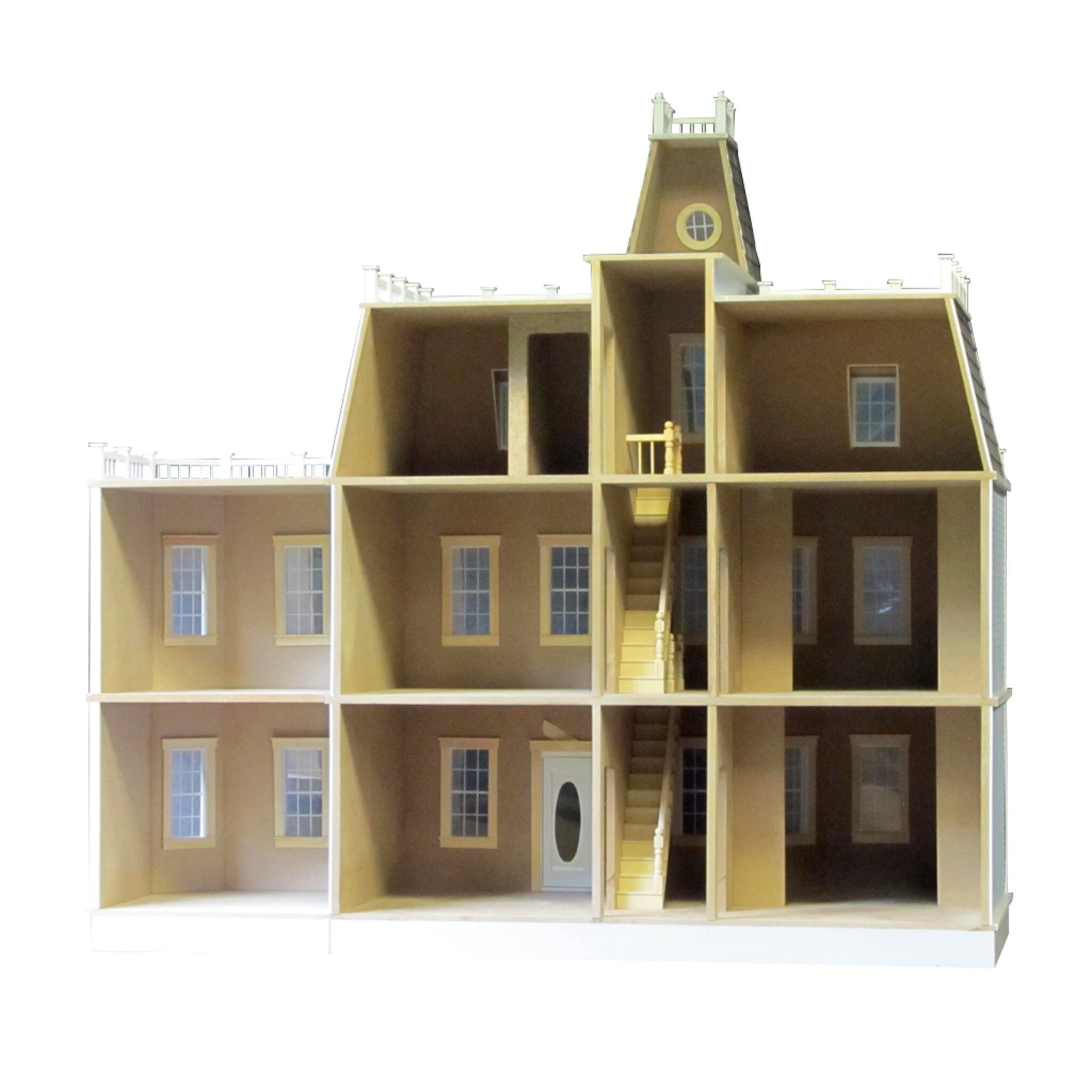 Dollhouse Kit, Dollhouse Addition - Unfinished New Haven 2-story ...