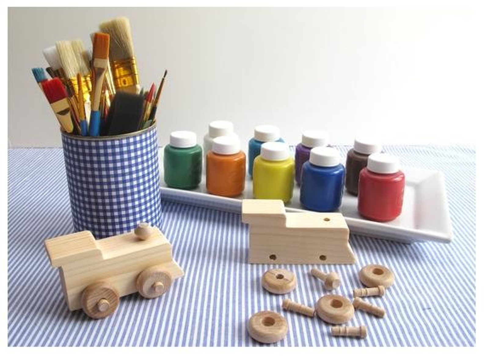 Kids Craft Kit Wooden Toy Train DIY Craft Kit Party Favor or | Etsy