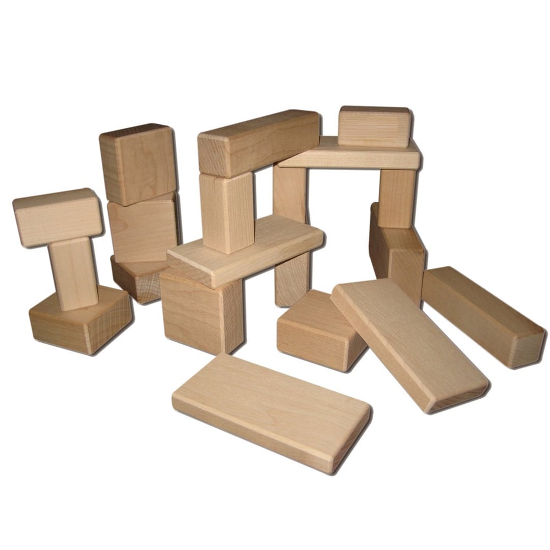 Blank Blocks, Craft Blocks, Wooden Blocks, Wooden Block Set, 20 Piece ...