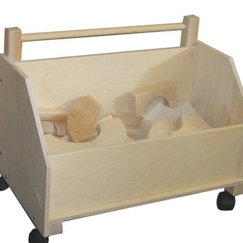 Toy Chest on Wheels Library Caddy on Wheels Toy Storage on - Etsy
