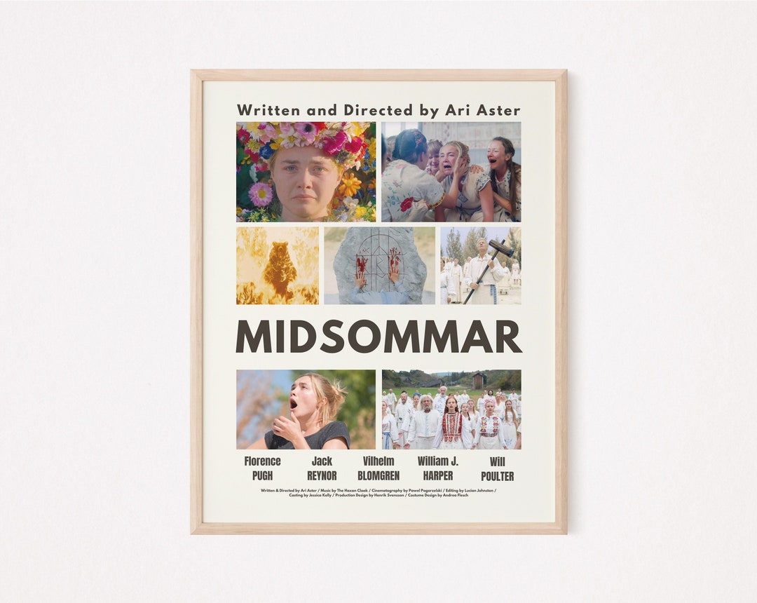 Midsommar Movie Poster Ari Aster Vintage Wall Print A24 Movie Poster ...