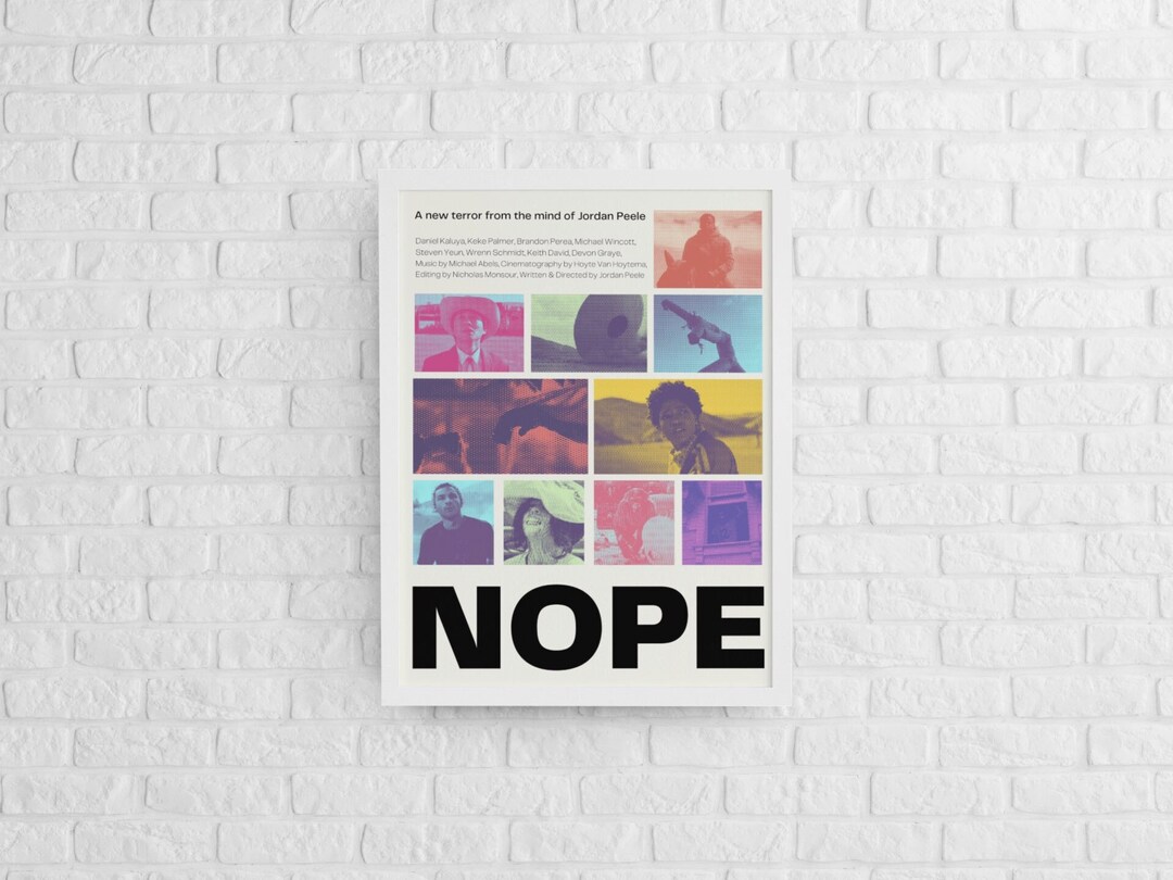 NOPE Movie Poster Vintage Wall Print Digital Download Multiple Colors ...