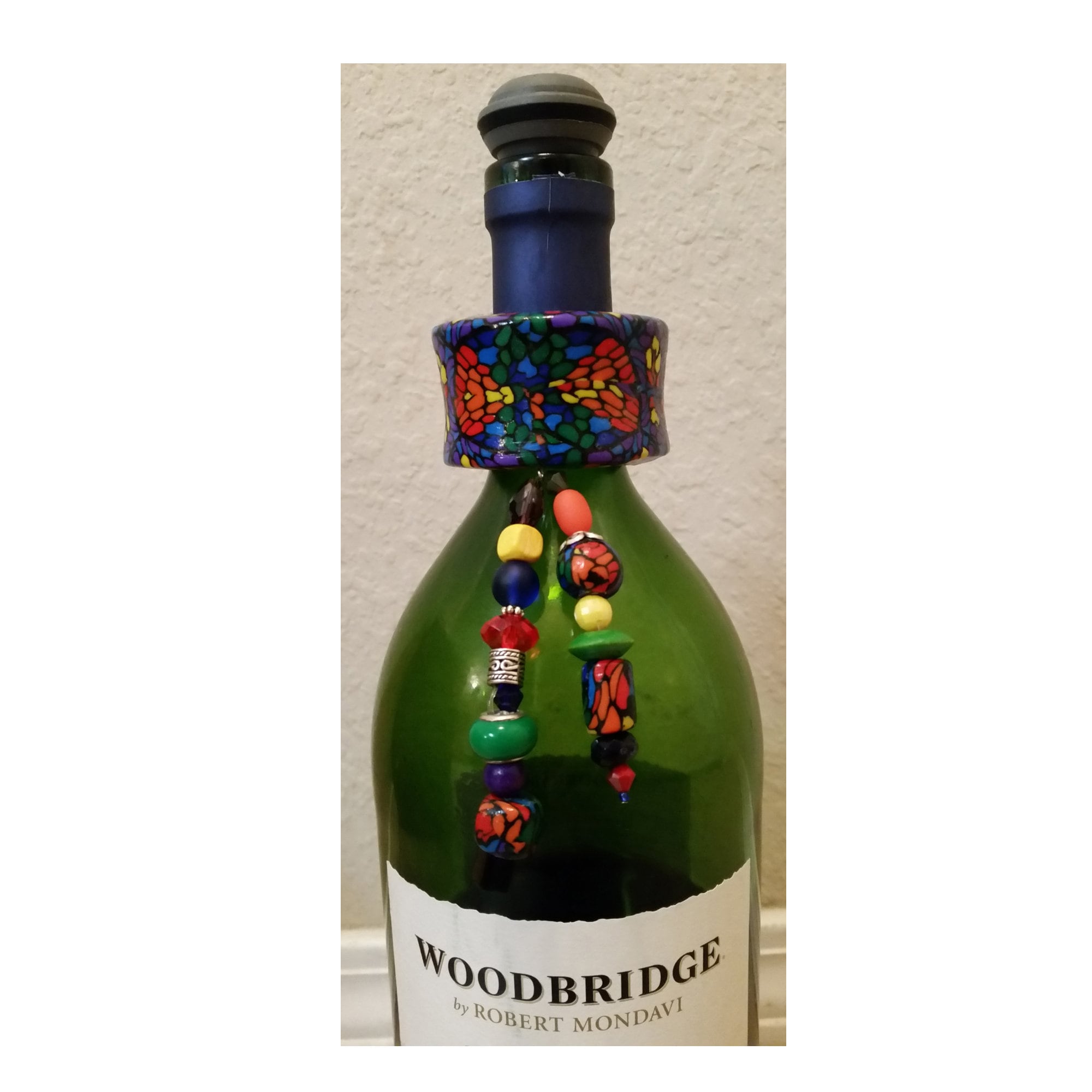 Wine Bottle Collar - Stained Glass Look - Etsy