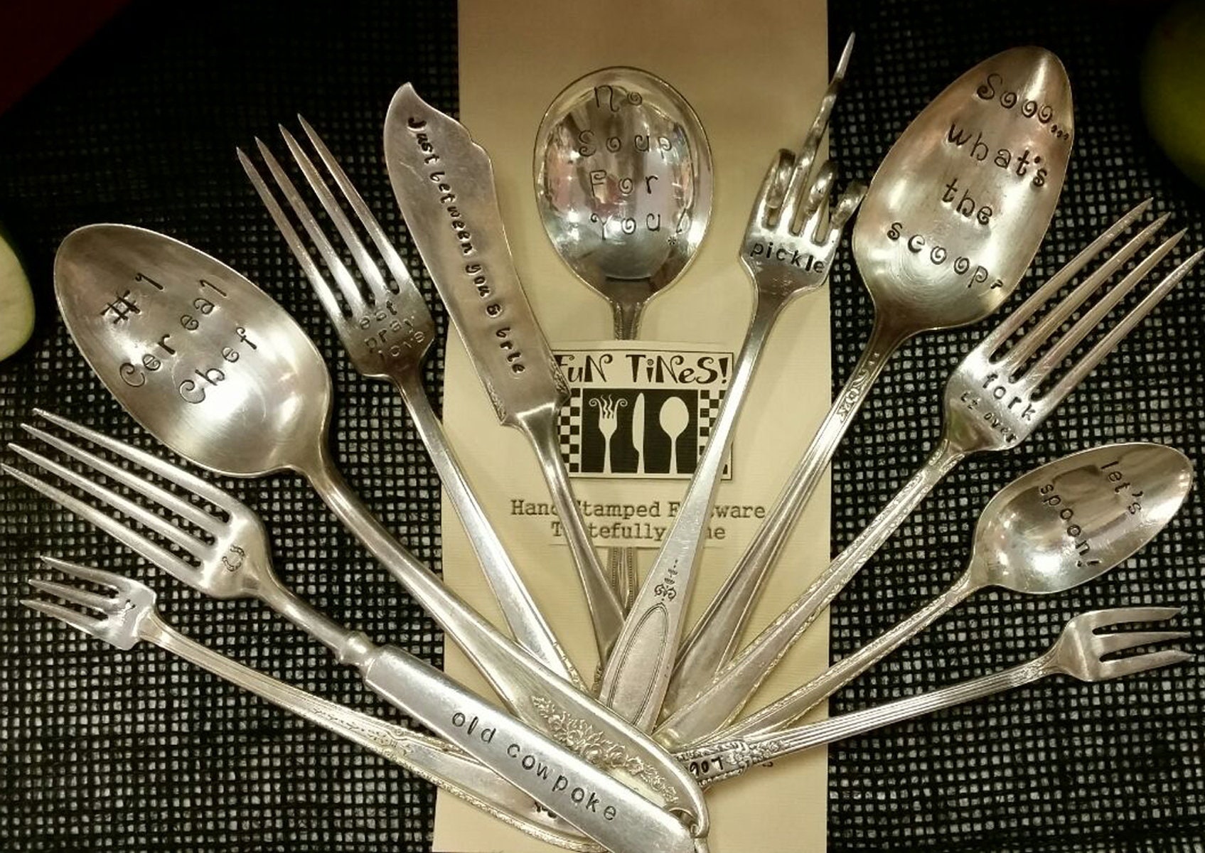 Hand Stamped Silver Plated Flatware - Etsy