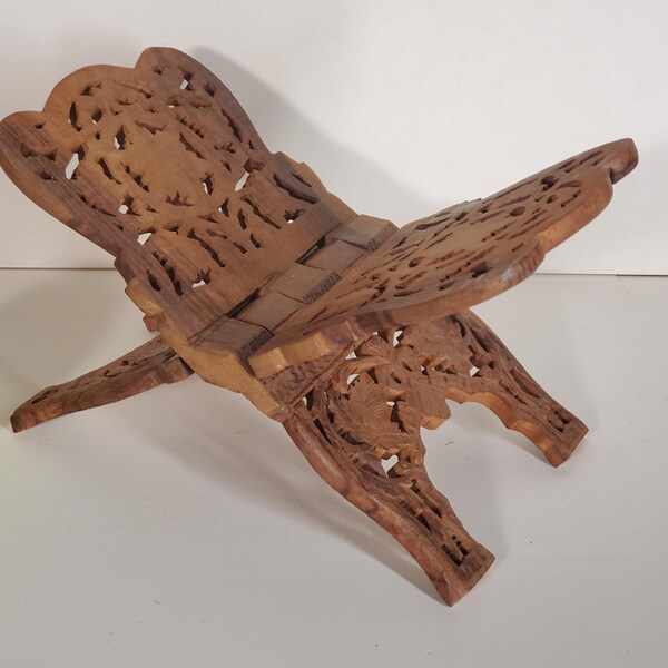 Carved Wood Stand - Etsy