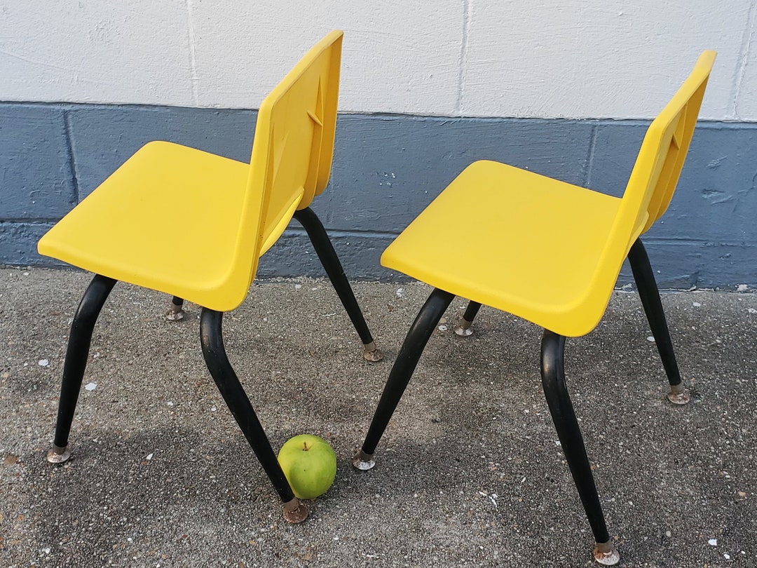 Two School Chairs, 2 Vintage Contemporary/post Modern Kids Chairs, Pair ...