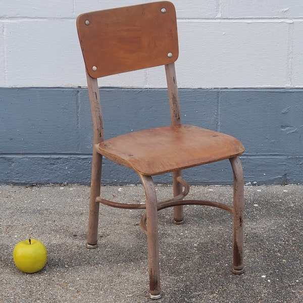Wood School Chair - Etsy