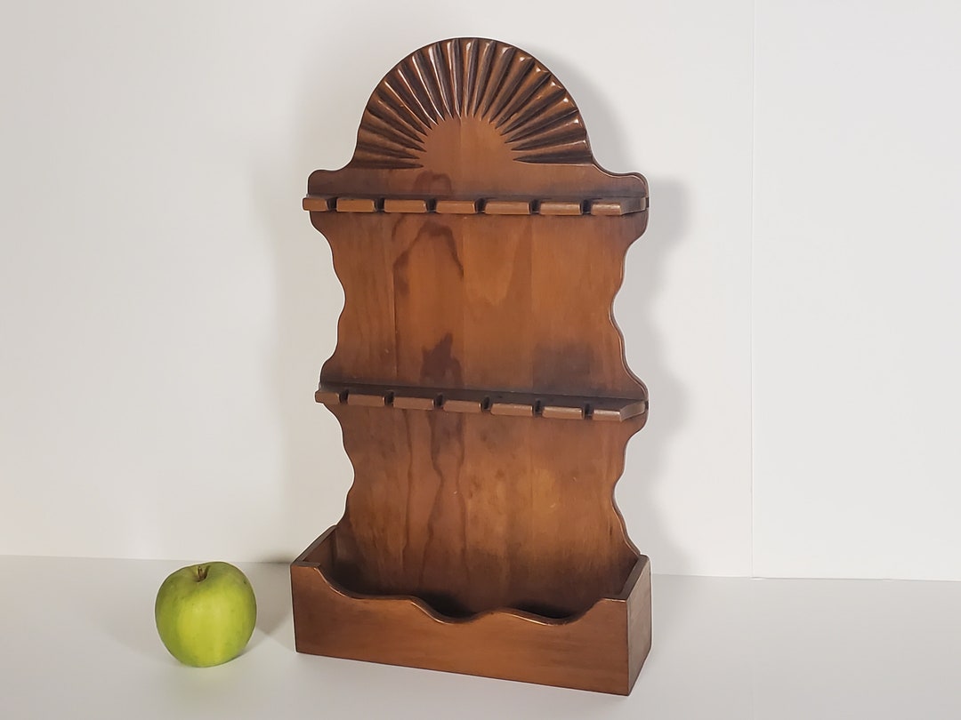 Wooden Spoon Rack/wall Shelf, Early 1900s to Mid 1900s, Antique/vintage ...