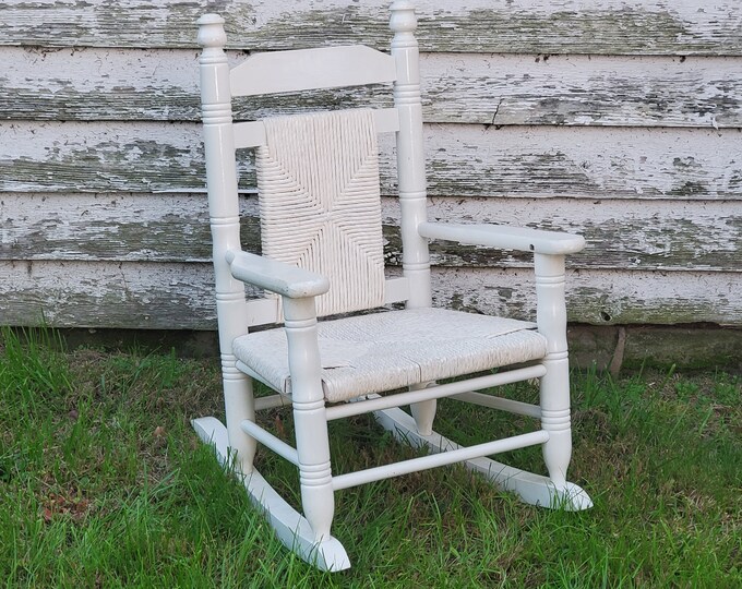 Vintage Cracker Barrel Porch Rocker, Child Size Wooden Rocking Chair W ...