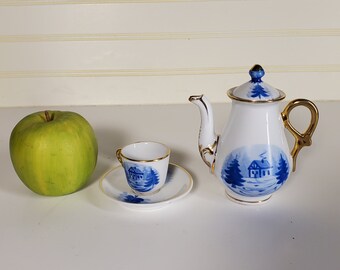 Antique Chocolate Tea Set - Etsy
