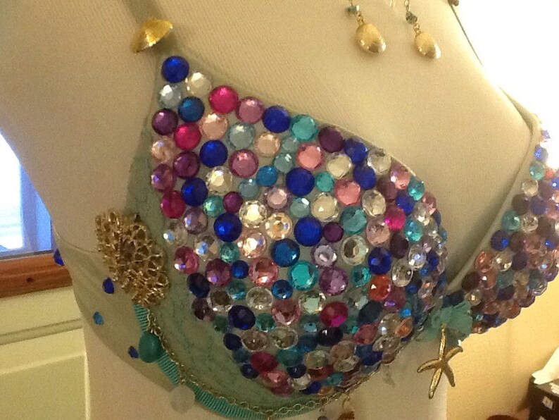 Mermaid Raving Gogo Rave Costume. Bra Panties and Tutu Tail. | Etsy