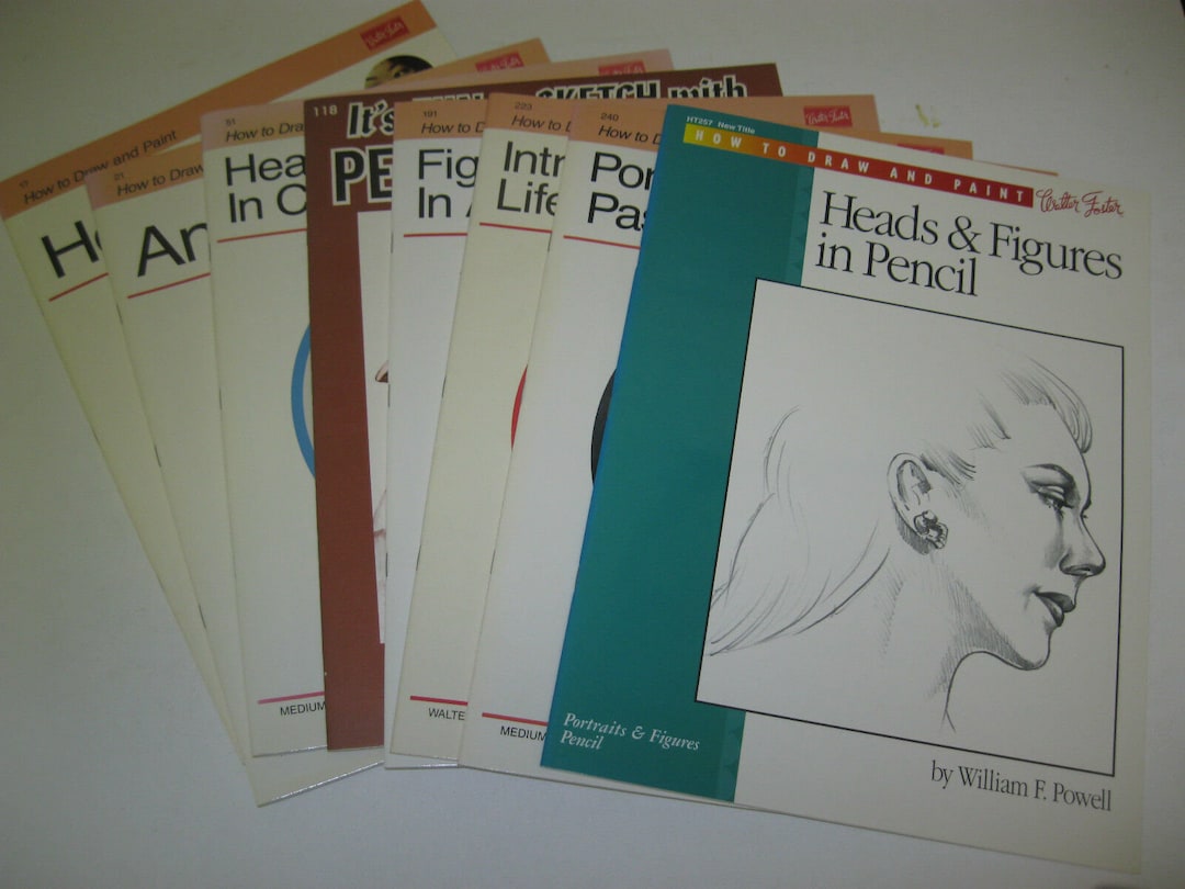 Rare Walter Foster Art Books How to Draw and Paint Portraits & Figure ...
