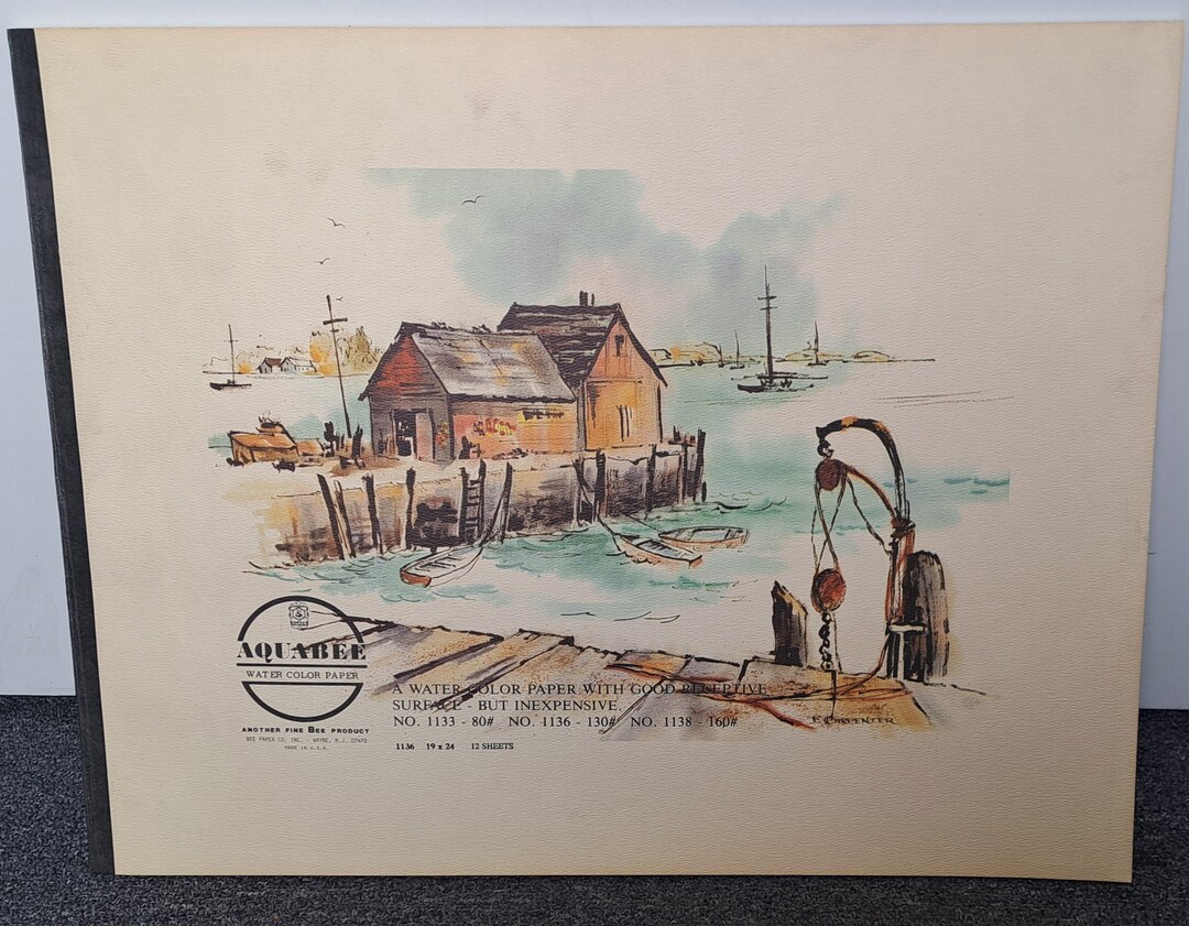 2 Pcs -aquabee Bee Paper Artist Watercolor Pad 19'' X 24'' --12 Sheets ...