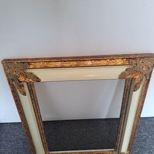 Wooden Ornate Picture Frame Imperial Compo 12x16'' OFF WHITE and Gold ...