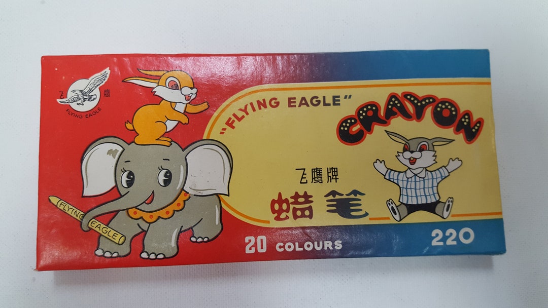 Vintage ''FLYING EAGLE'' Color Crayons 20pcs per Set #220 -- Brand New ...