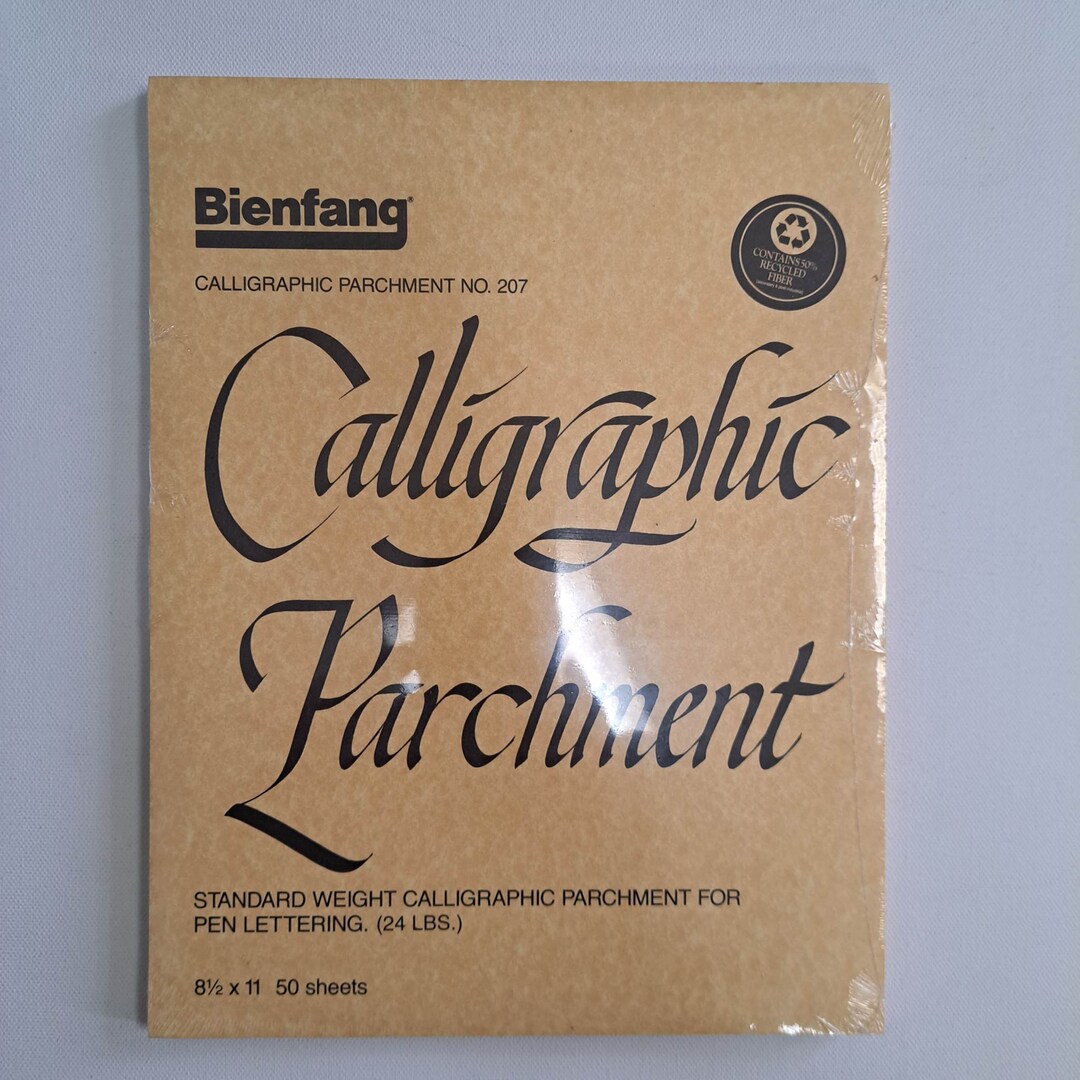 Bienfang Calligraphic Parchment #207 ---8 1/2 X 11 --50 Sheets - Etsy