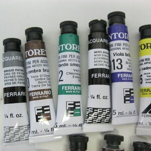 Lot of 22 - Artist Watercolor Paint Ferrario TINTORETTO 7.5 Ml Made in ...