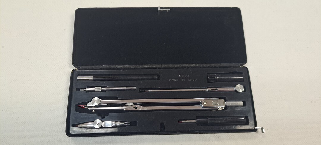 Rare Vintage Bofa Technical Drawing Compass Set A102 With Metal Case ...