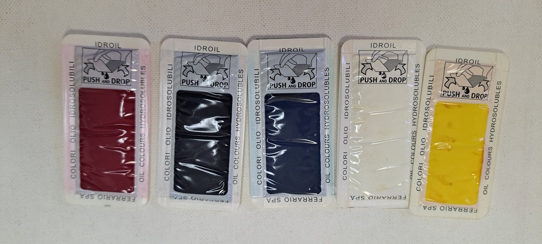 FERRARIO IDROIL Artist Water Soluble Oil Paint Sample 5 Primary Colours ...