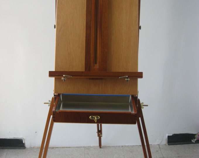 Rare Plein Air Quality Artist French Box Easel Mahogany Wood (made in ...